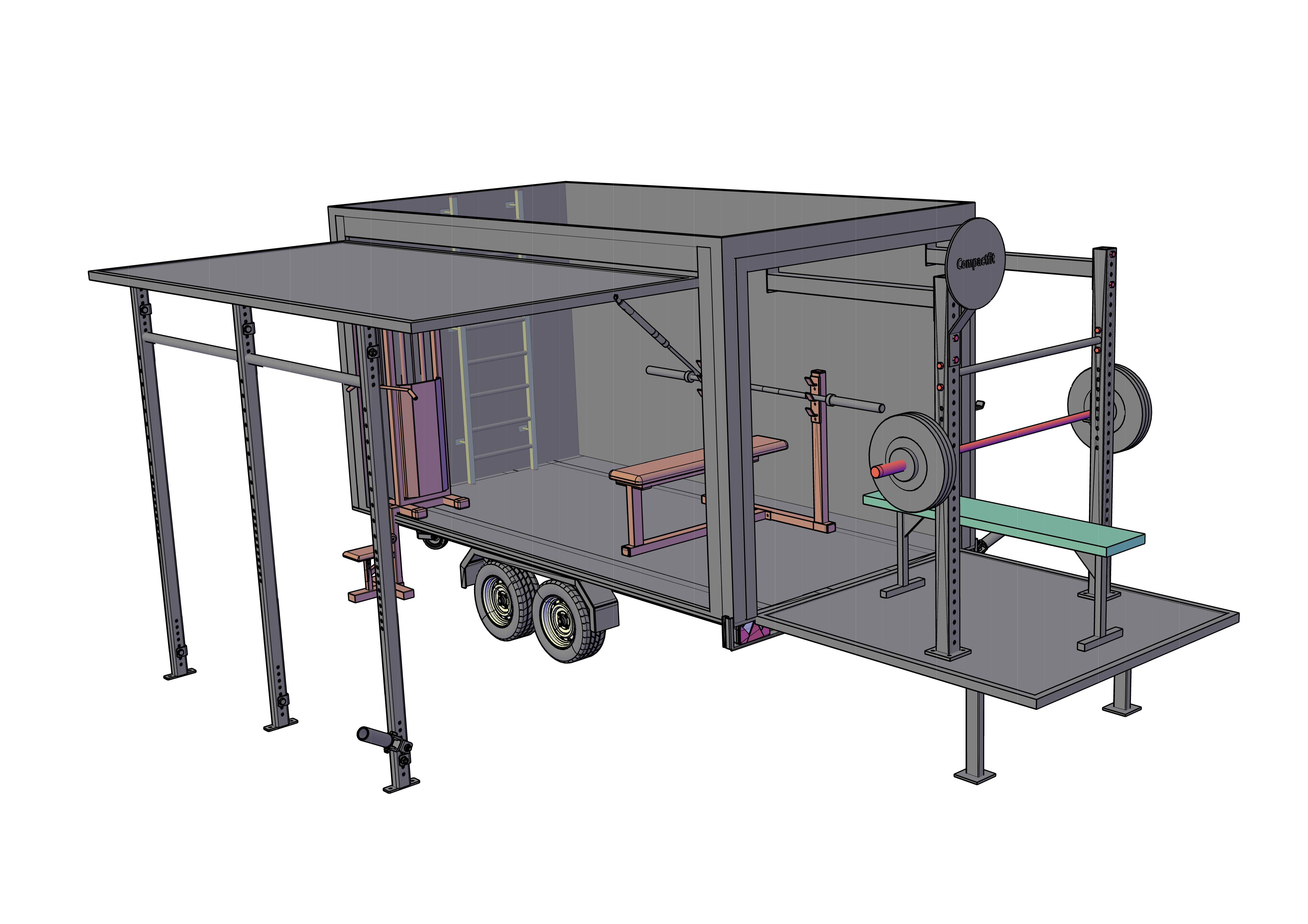 Trailer Gym - kärrysali | Compactfit